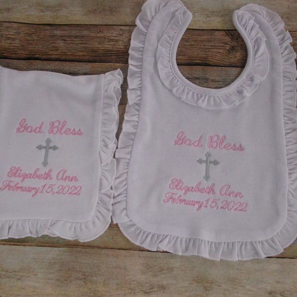 Christening Bib - Etsy