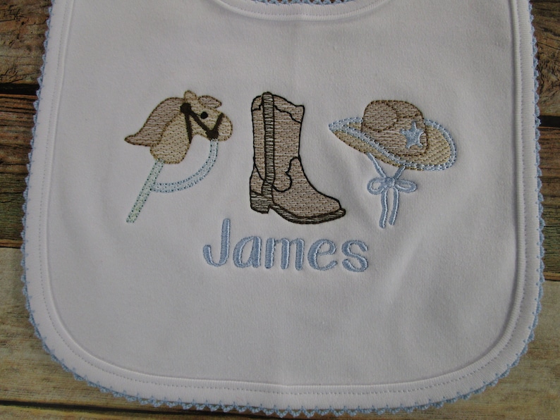 Cowboy Baby Bib- Western Baby Bib-cowboy Boots Bib-personalized Bib ...