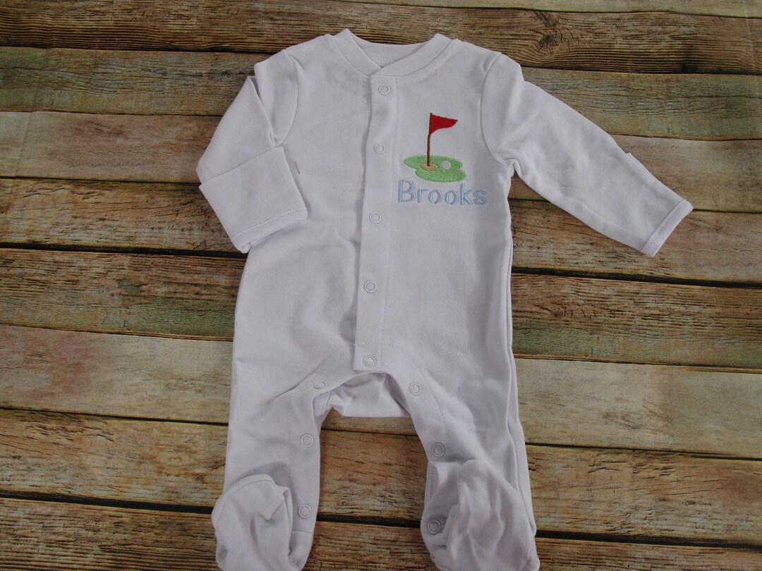 Personalized Newborn Golf Footie: Baby Boy Coming Home Outfit - Etsy