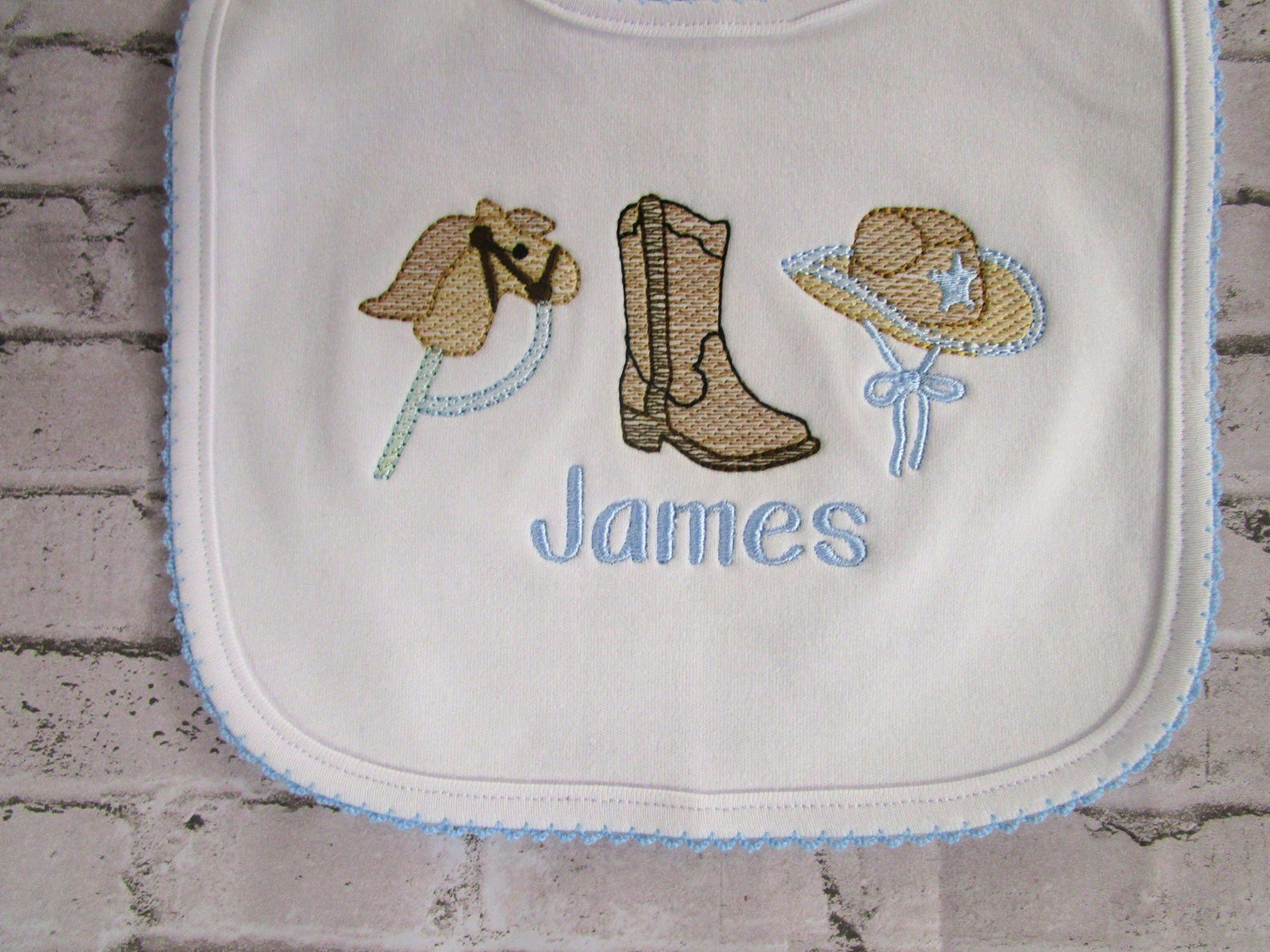 Cowboy Baby Bib- Western Baby Bib-cowboy Boots Bib-personalized Bib ...