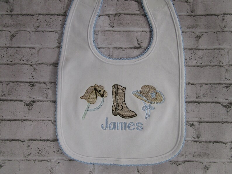 Cowboy Baby Bib- Western Baby Bib-cowboy Boots Bib-personalized Bib ...