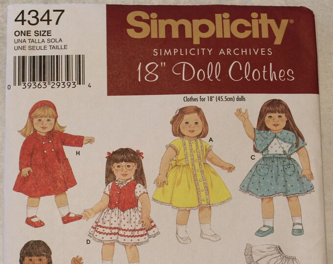 UNCUT Simplicity Sewing Pattern 4347 One Size Uncut Craft Pattern 2005 ...