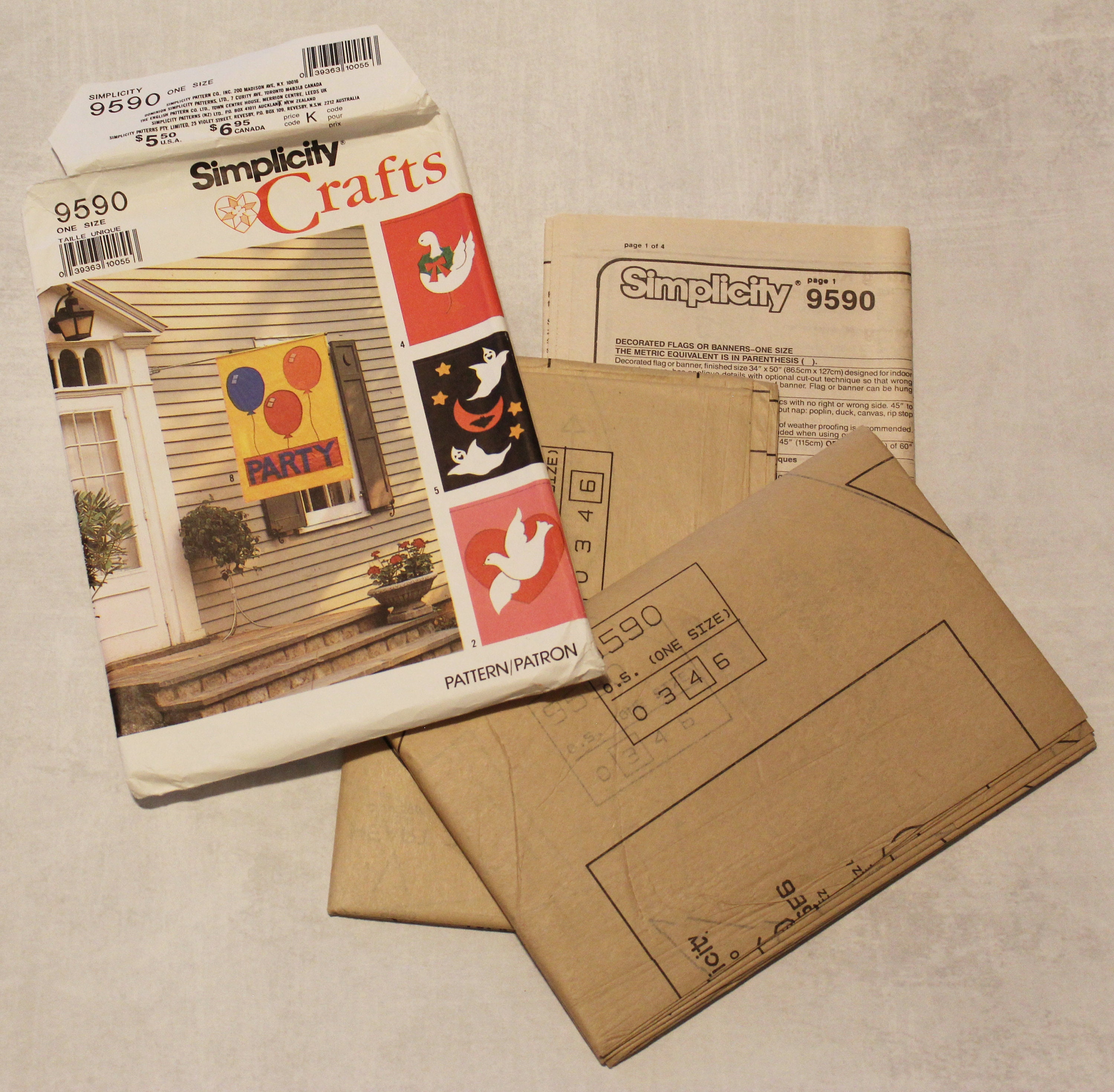 UNCUT Simplicity Sewing Pattern - 9590 - One Size - Uncut Craft Pattern ...