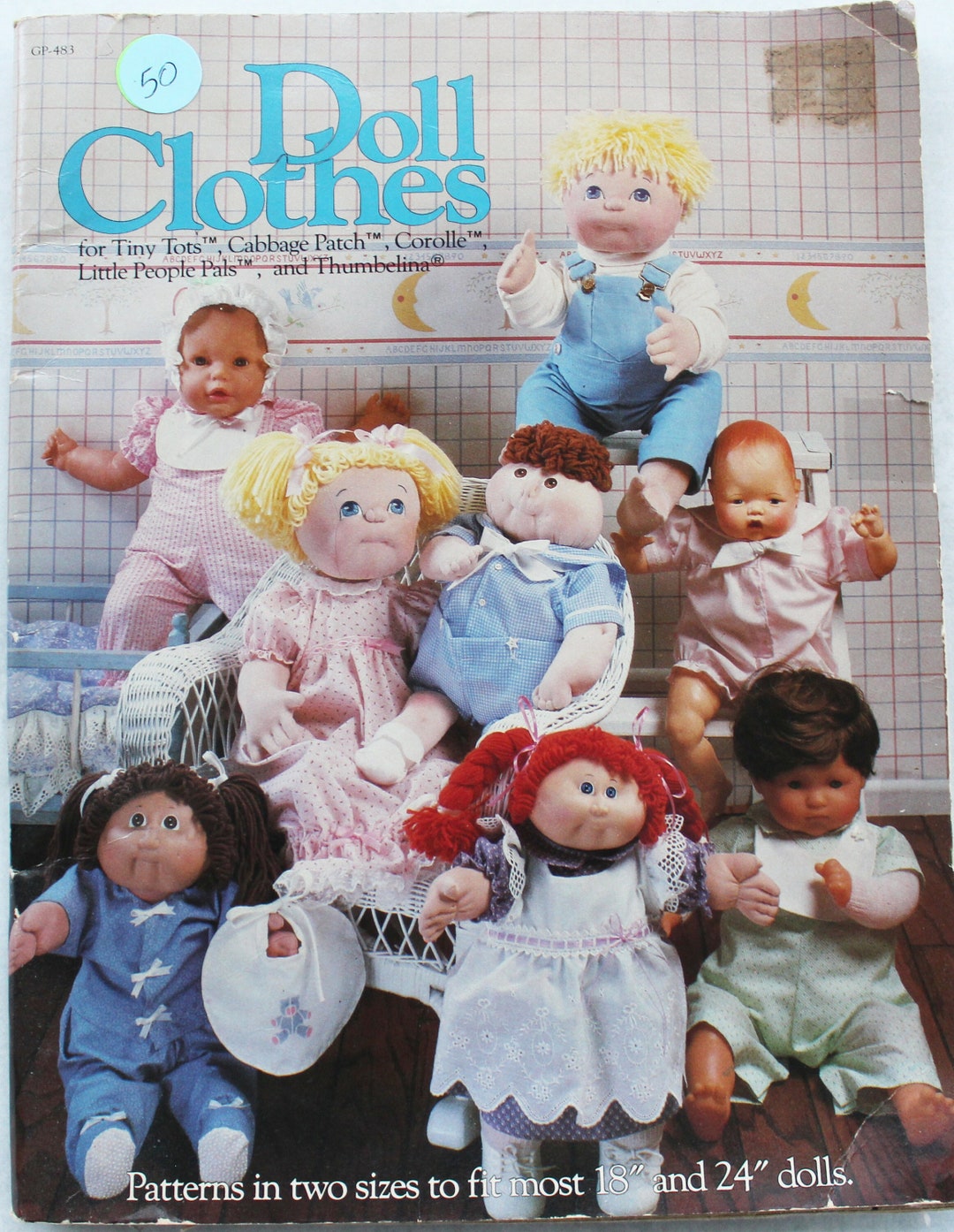 Project & Pattern Book/leaflet - Doll Clothes - Patterns for 18" and 24 ...