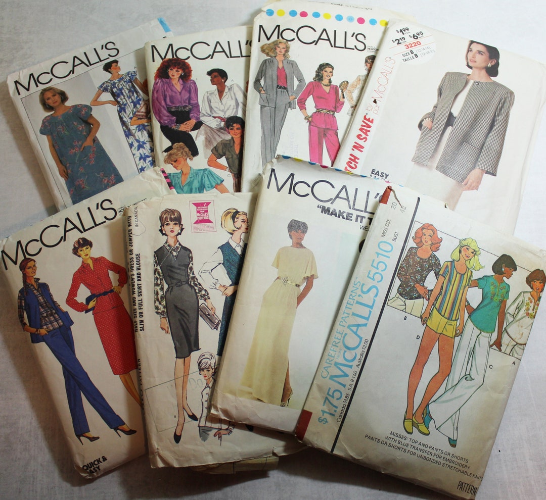 CUT & Used Sewing Patterns - Mccall's - 3220 - 5510 - 7176 - 7356 ...