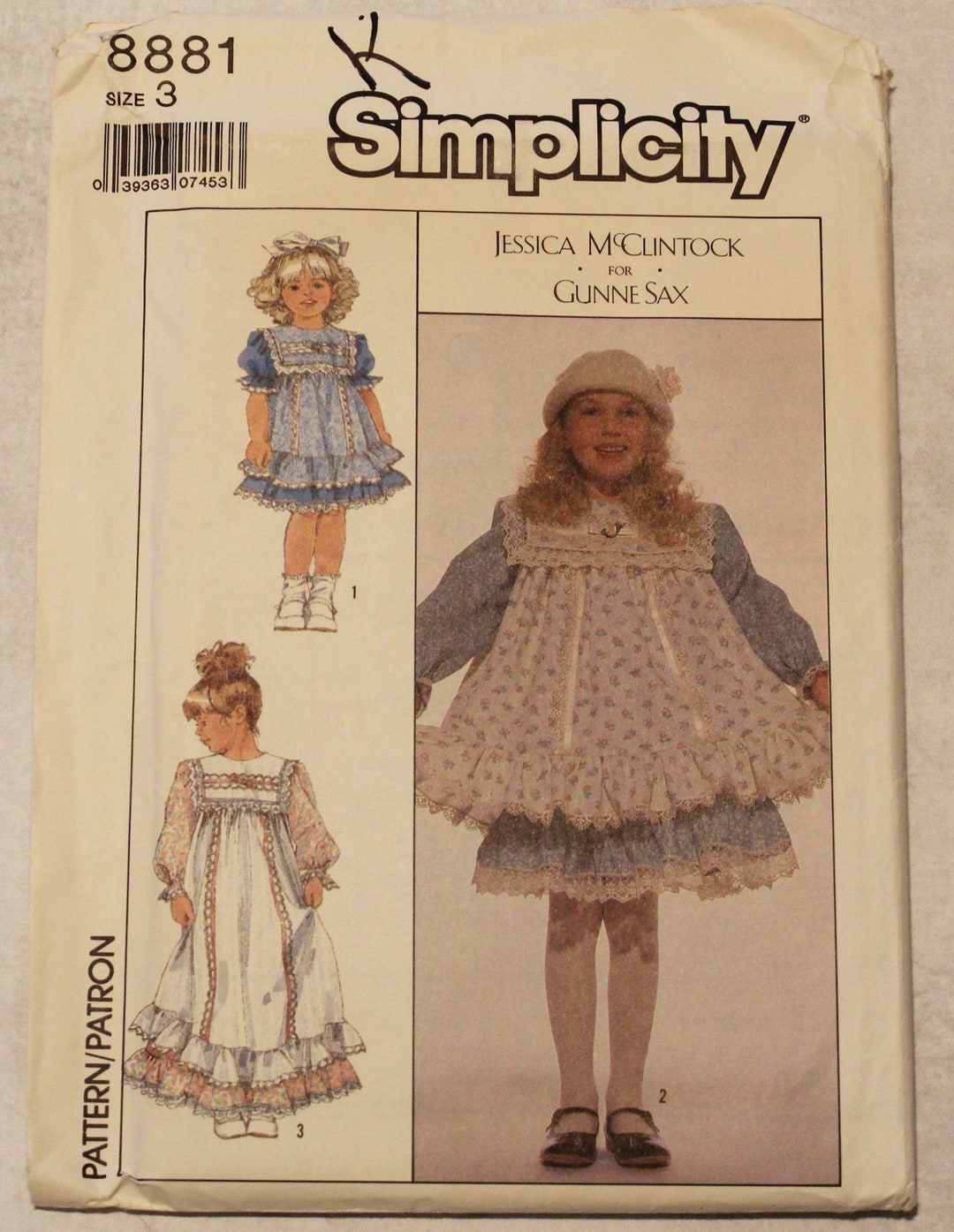 UNCUT Simplicity Sewing Pattern - 8881 - Size 3 - Uncut Dress Pattern ...