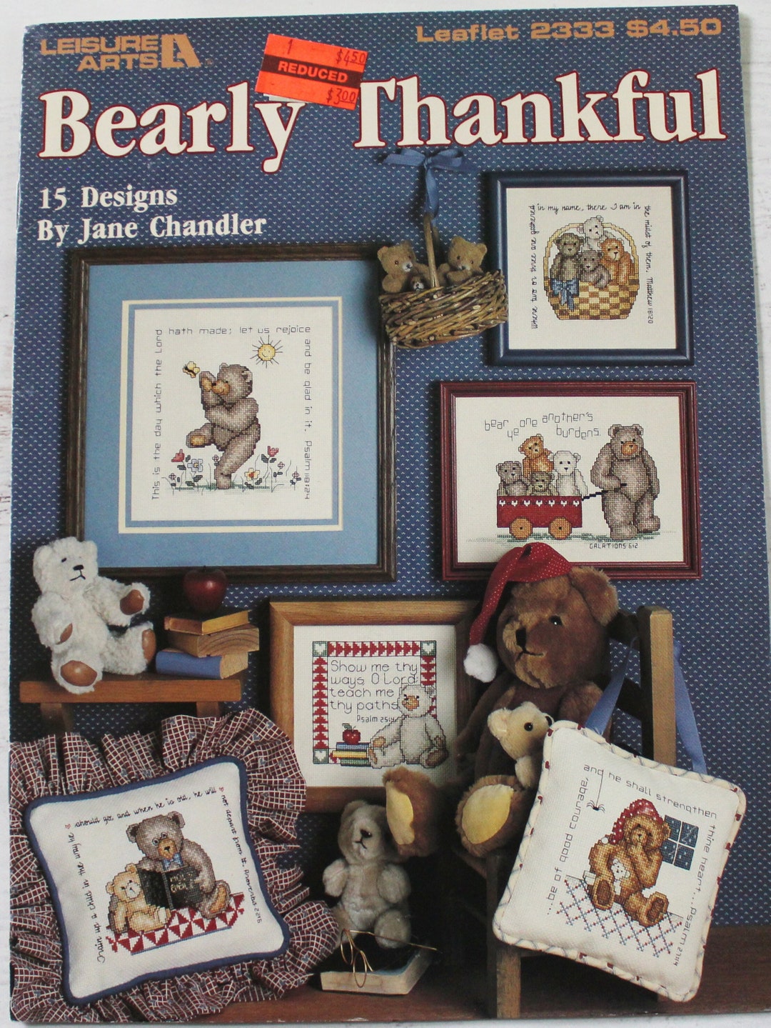 Counted Cross Stitch Pattern - Bearly Thankful - 15 Designs by Jane ...