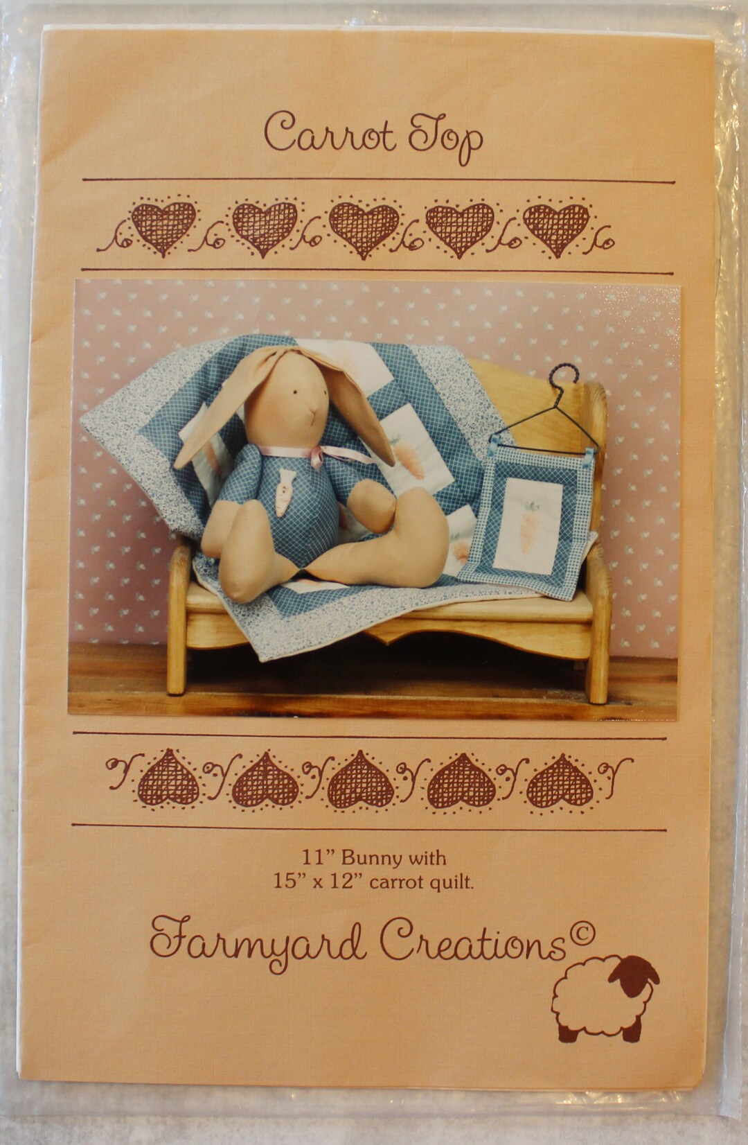 Sewing Pattern Carrot Top Farmyard Creations One Size - Etsy