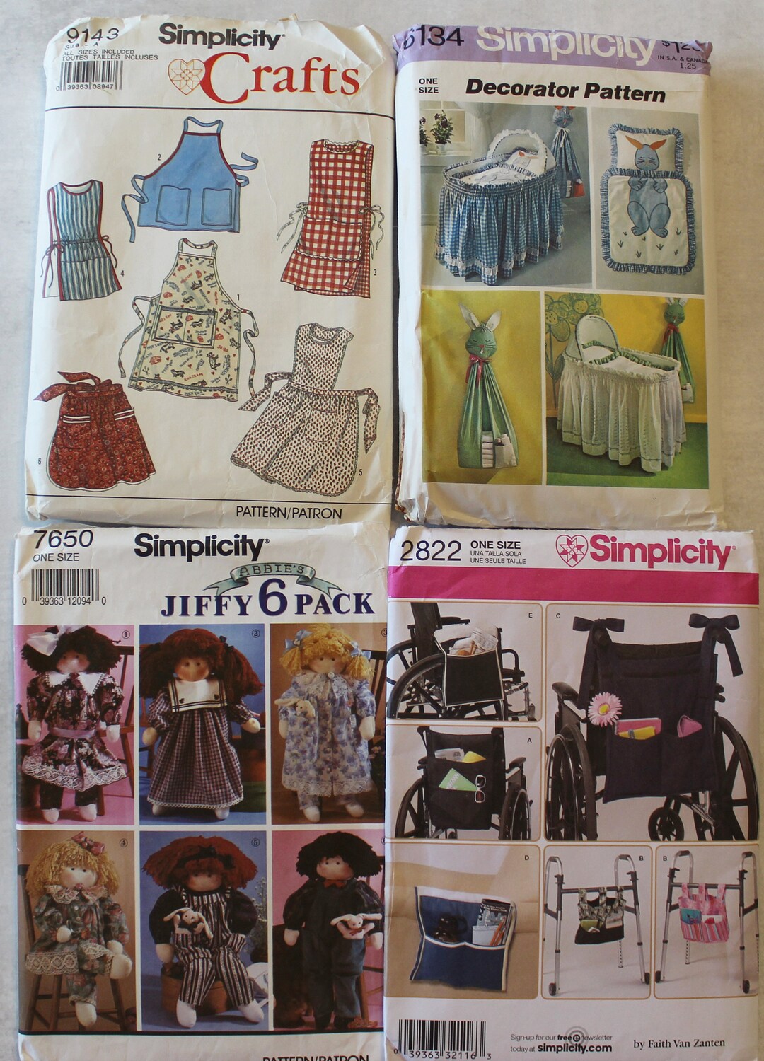 CUT & Used Sewing Craft Patterns - Simplicity - 2822 - 6134 - 7650 ...