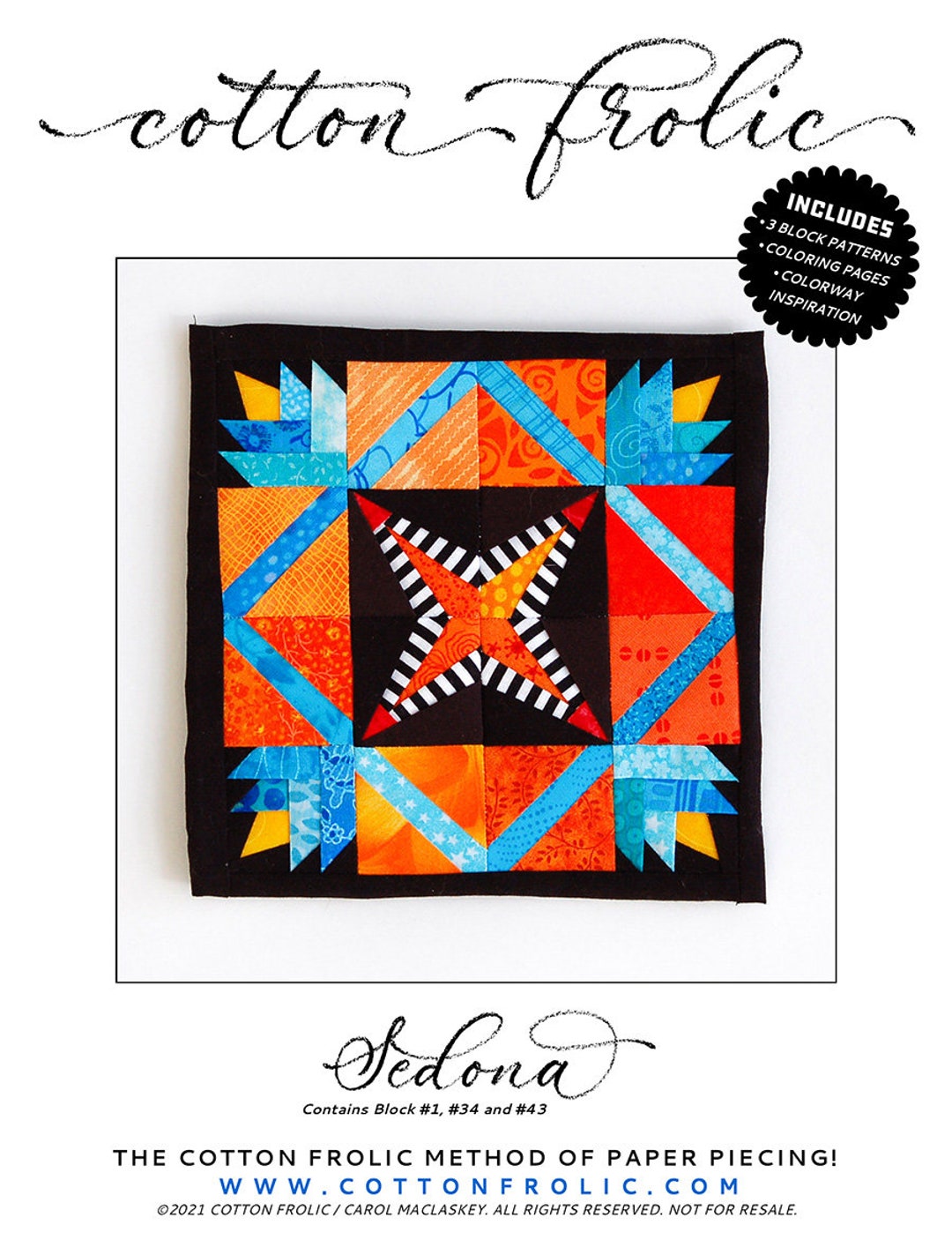 Sedona - Miniature Paper Piecing Quilt Pattern - Etsy