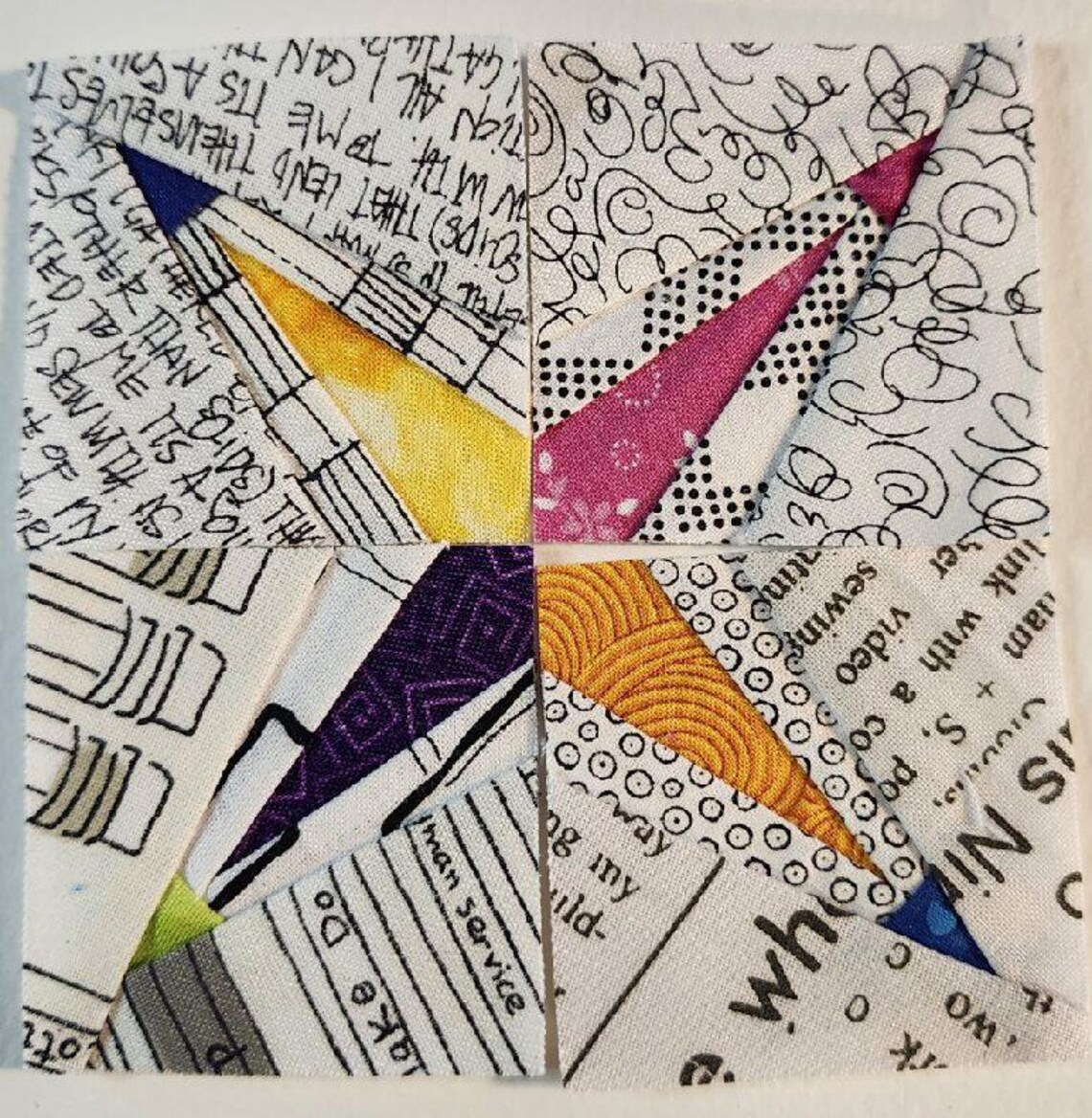 Miniature Quilt Block 1 for Paper Piecing - Etsy