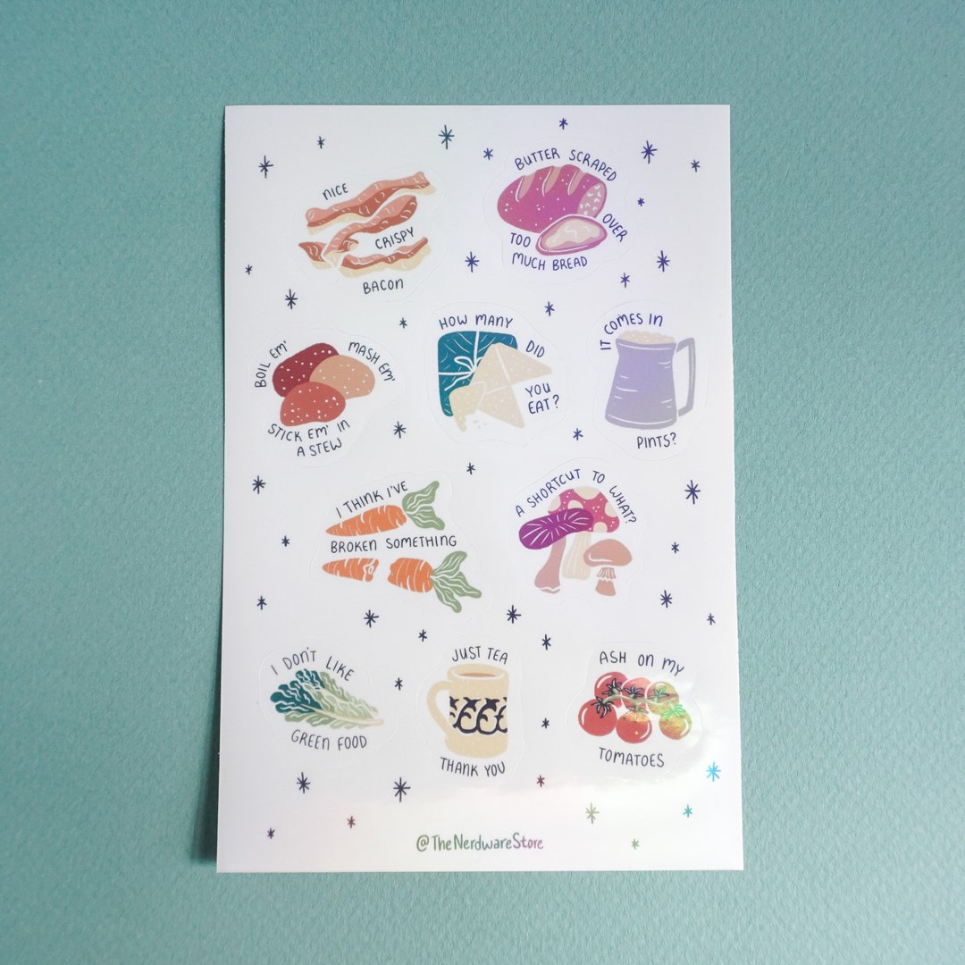 Hobbit Foodie Sticker Sheet - Etsy