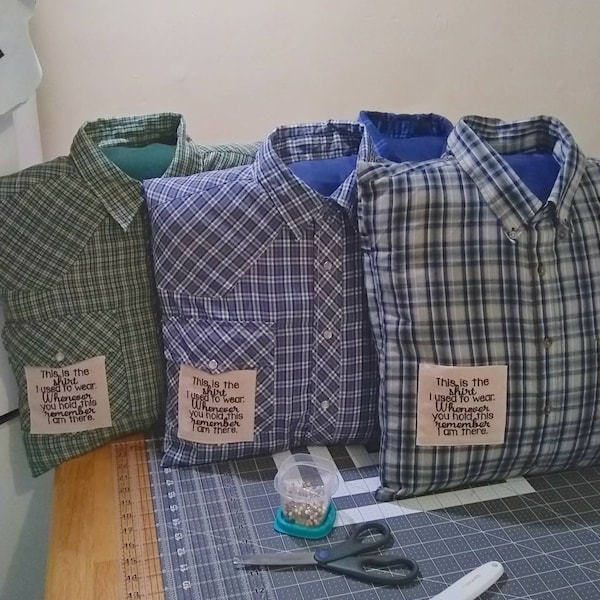Memory Pillows Made With Loved Ones Clothing - Etsy