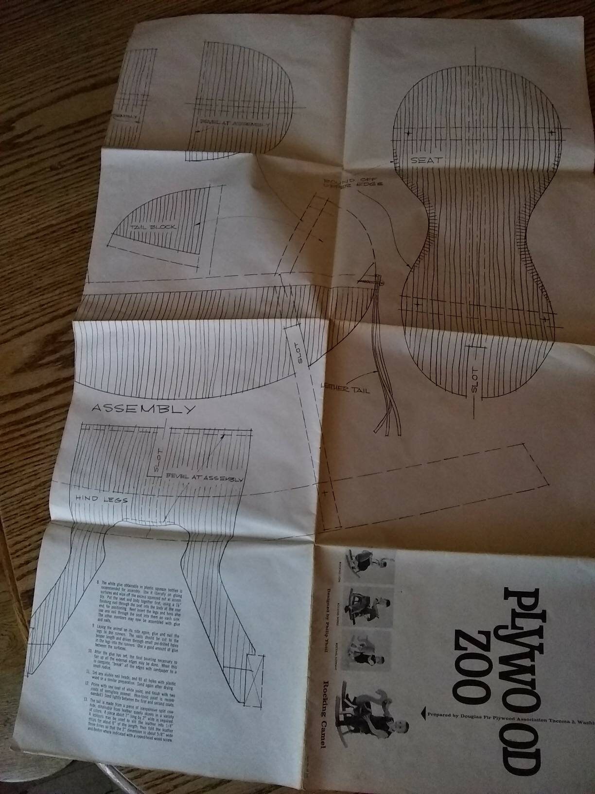 Vintage Plywood Rocking Camel Pattern and Directions Plywood - Etsy