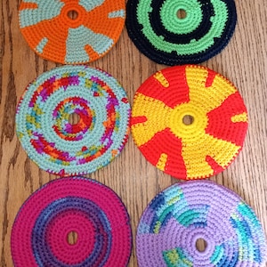 Bulk Discount 8" Crochet Frizzbee Flying Disc Indoor Outdoor Toy Adult ...