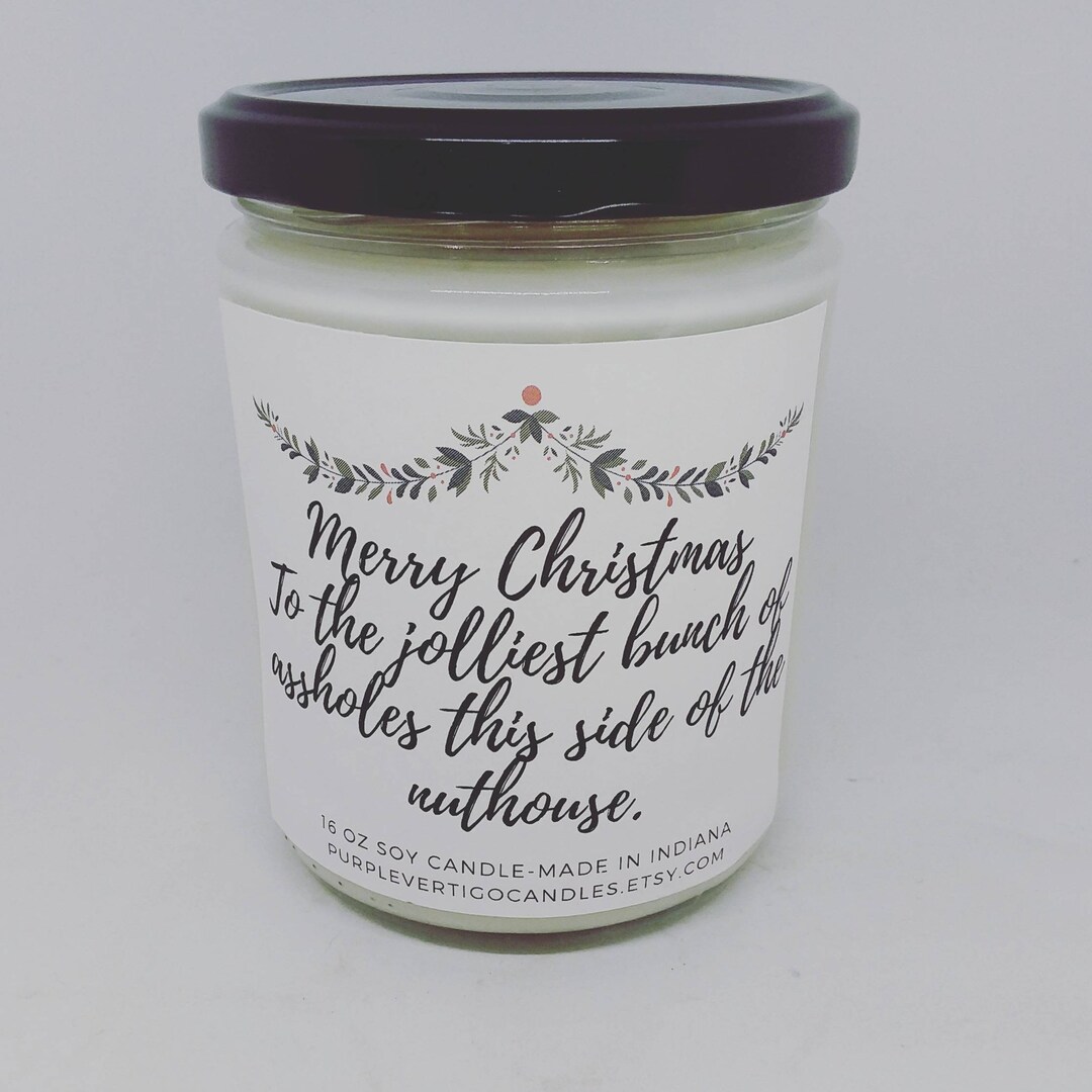 Merry Christmas Candle, Personalized Candle, Personalized Gifts ...