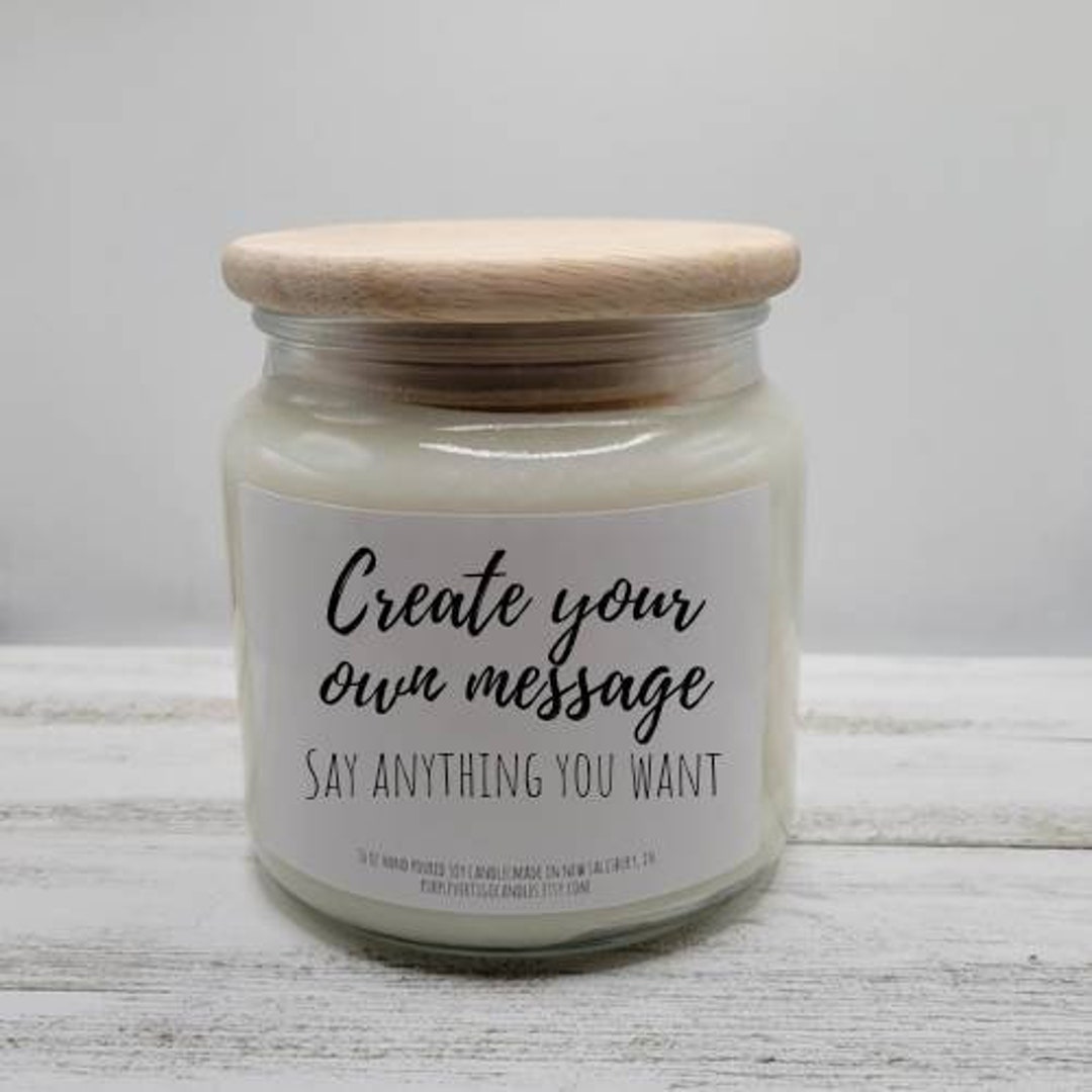 Design Your Own Candle Label, Custom Candle, Personalized Candle ...