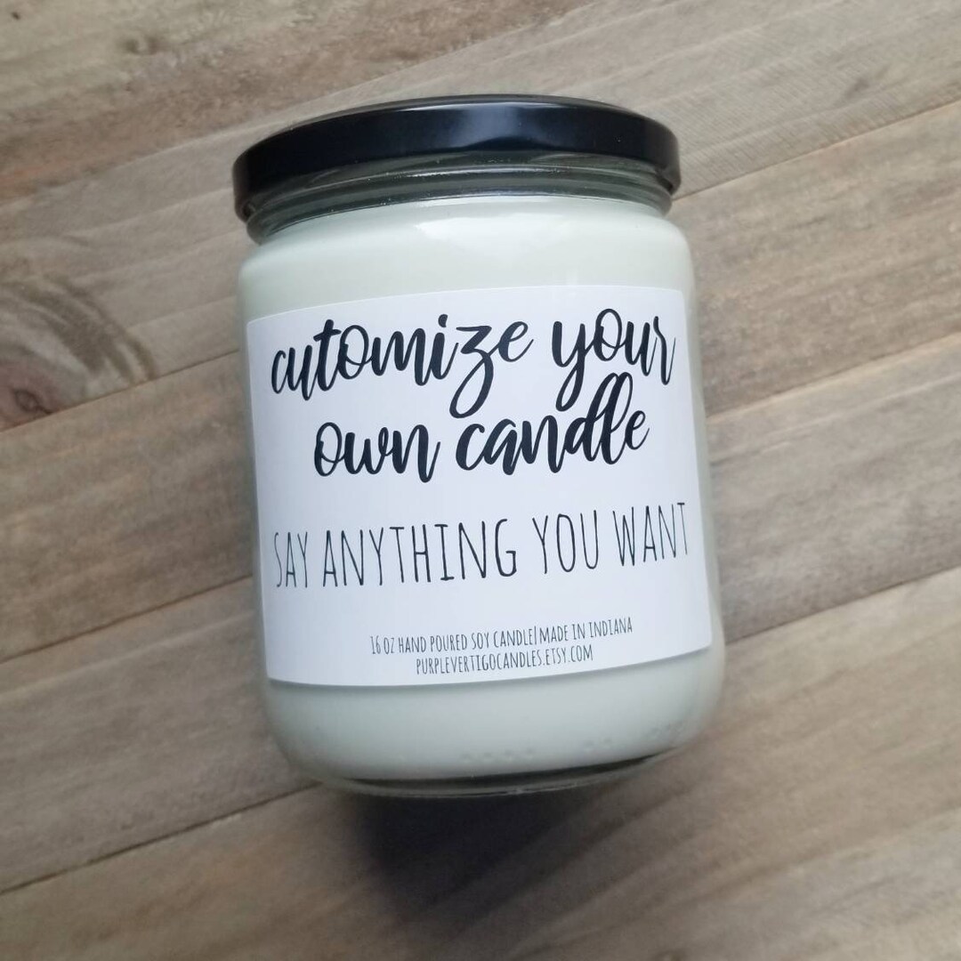 Design Your Own Candle Label, Custom Candle, Personalized Candle ...