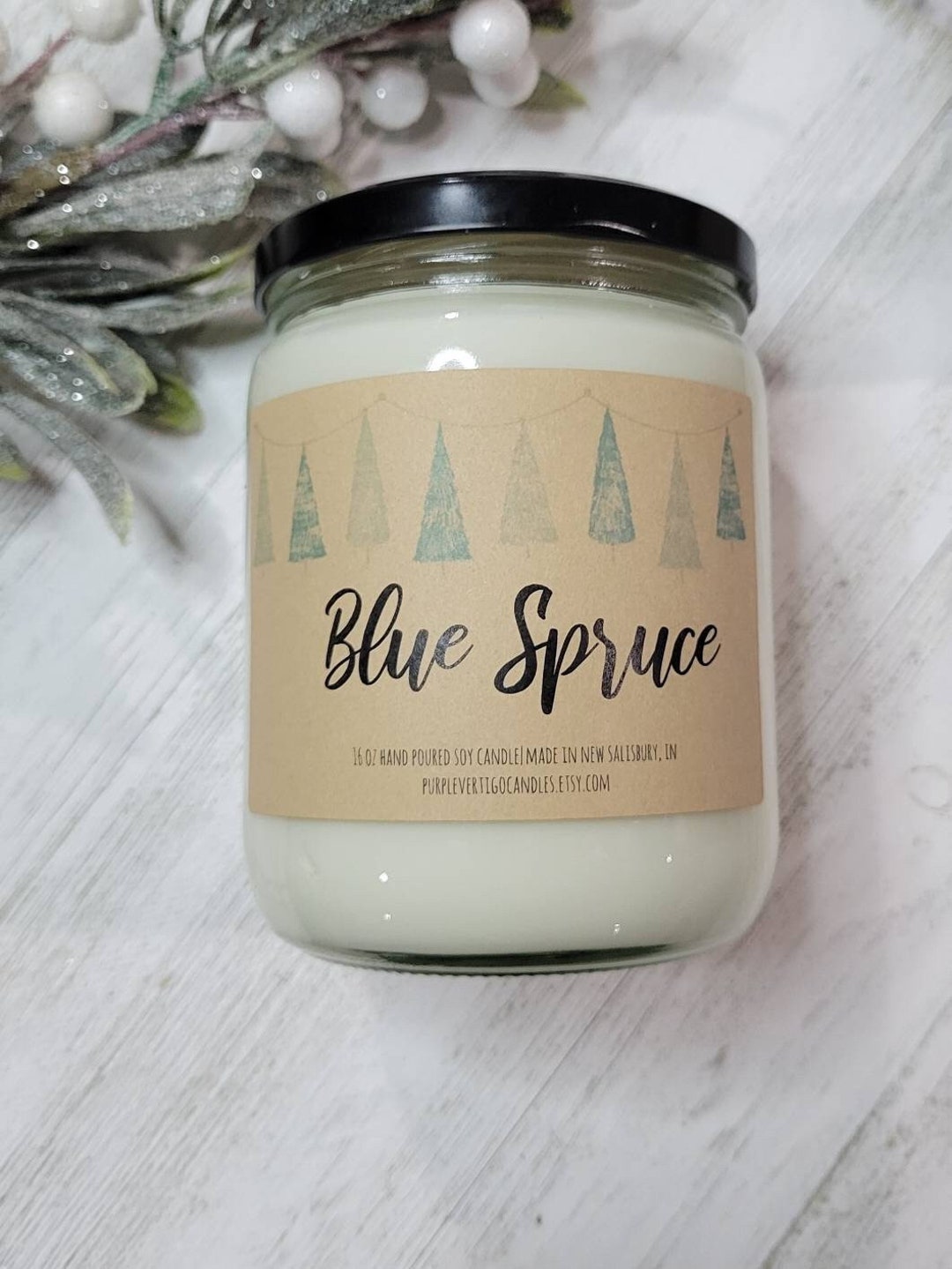 Blue Spruce Candle, Christmas Tree Candle, Spruce Candle, Christmas ...