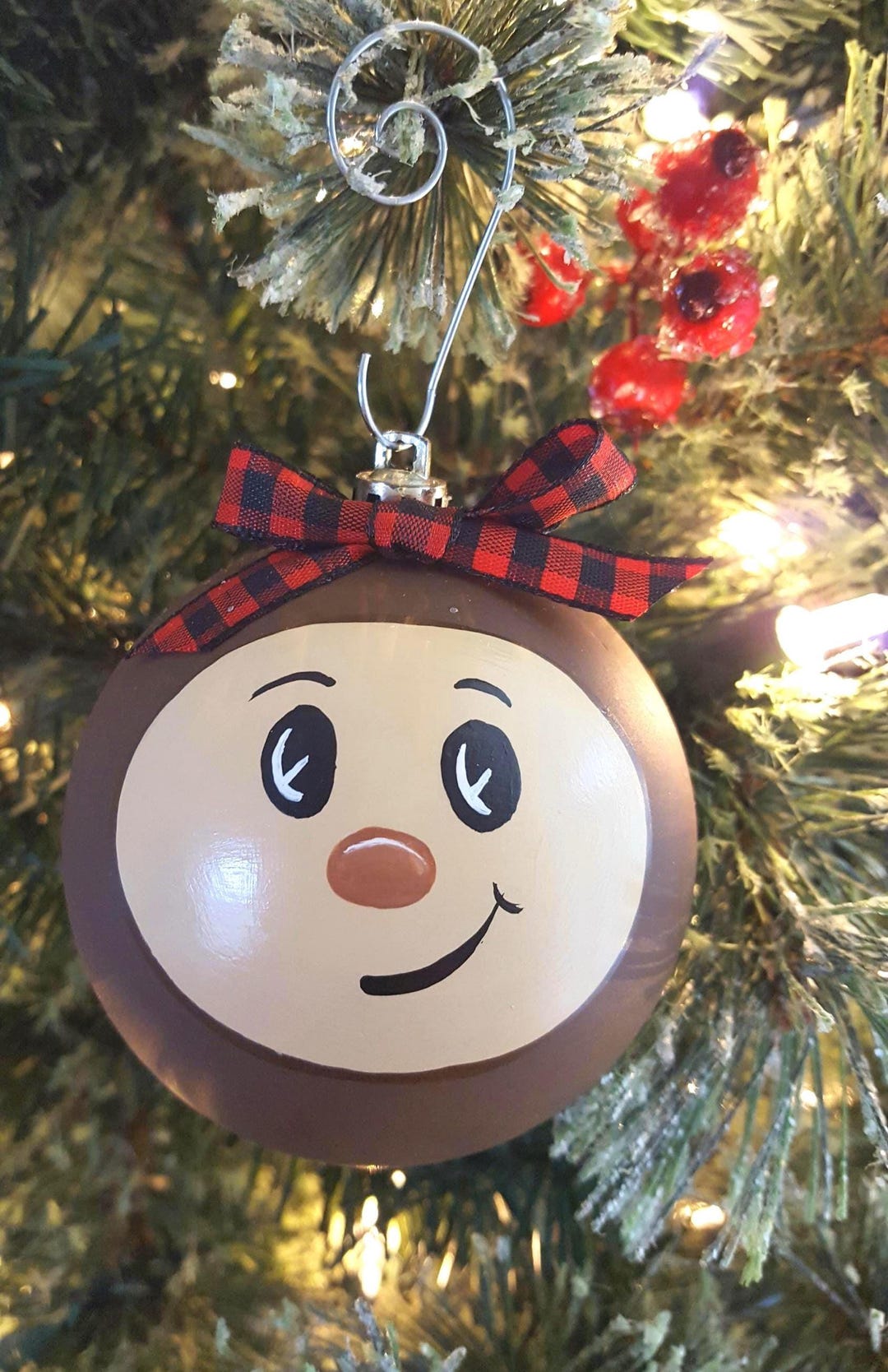 Hand-painted Ohio Buckeye Christmas Ornament: Shatterproof, Buckeye ...