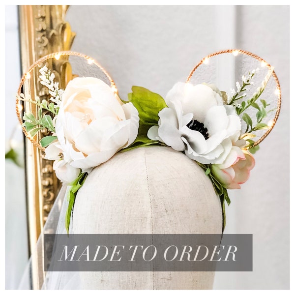 Floral Mouse Ears - Etsy