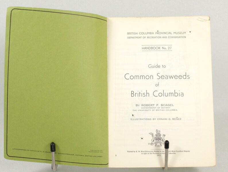 Guide to Common Seaweeds of British Columbia by R F Scagel, Illust by ...