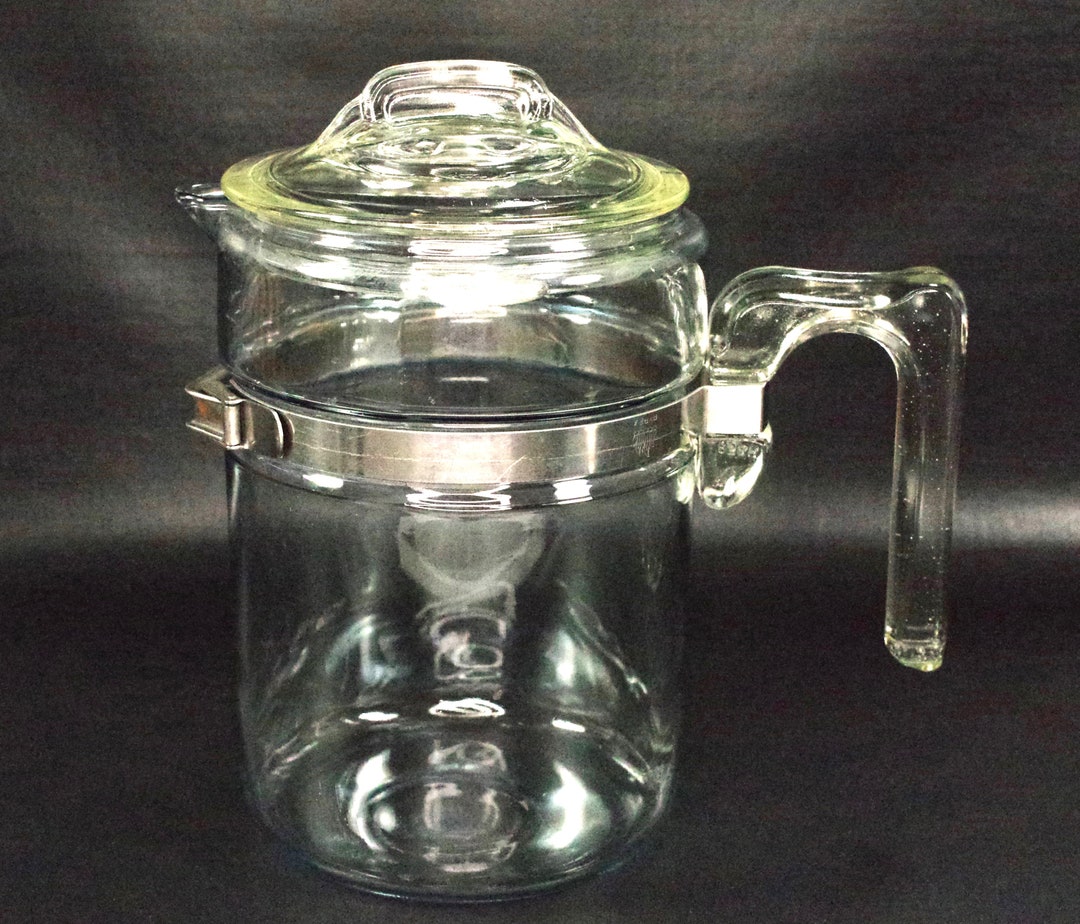 Vintage Pyrex Flameware 6 Cup Percolator Coffee Maker # 7826 - Rare MCM ...