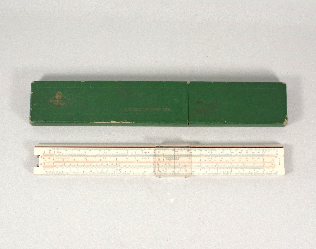 Faber Castell Slide Rule Castell-elektro 1/98 With Case for Electrical ...
