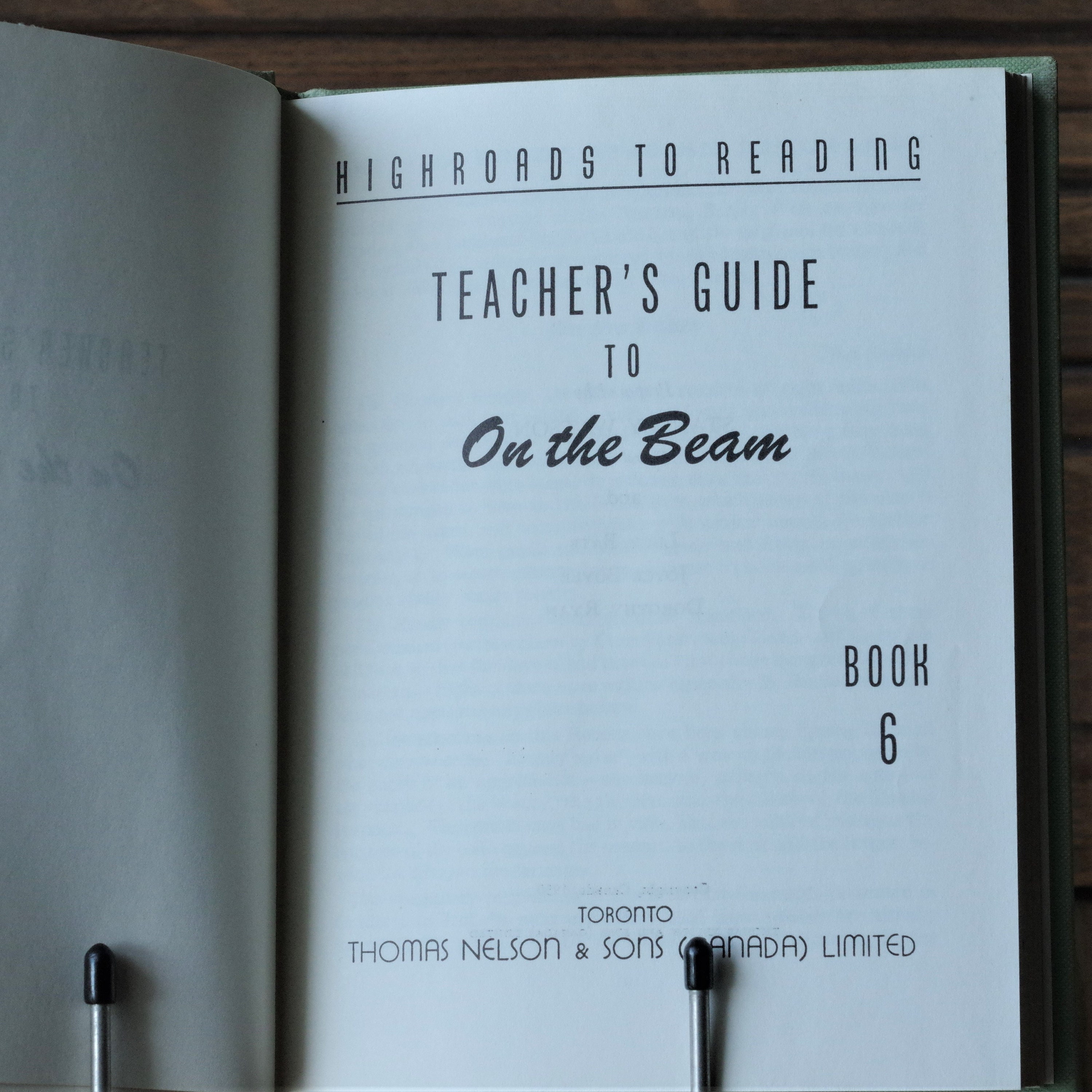 Vintage Teacher's Guide to on the Beam Highroads to Reading Book Six ...