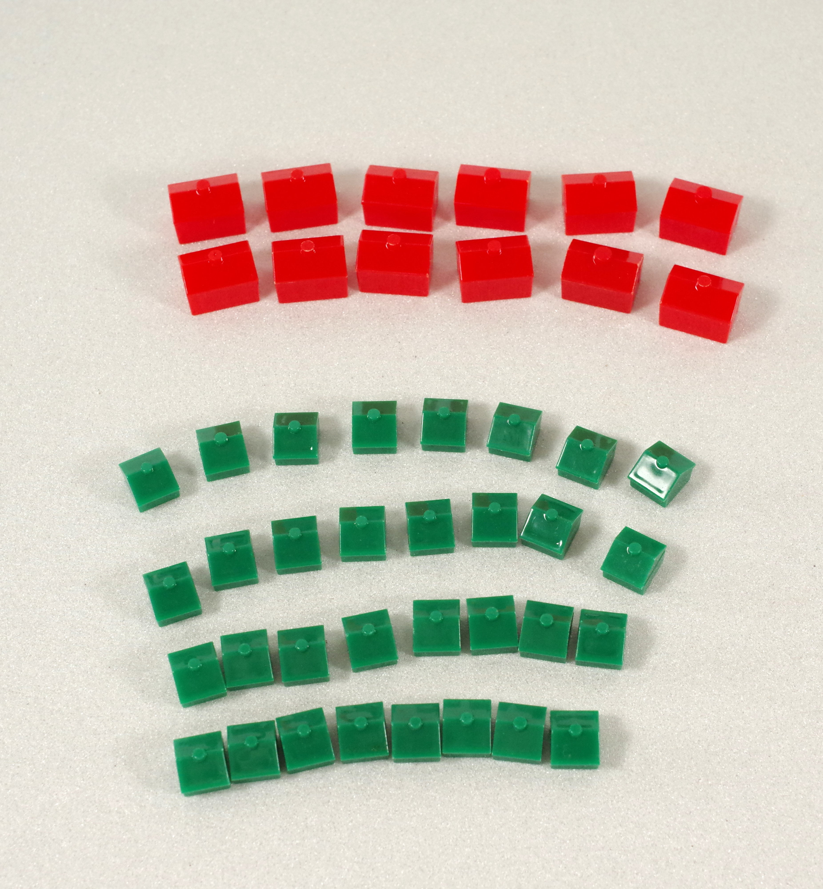 Full Set of Vintage Monopoly Houses and Hotels, Replacement Monopoly 32 ...