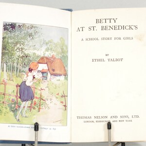 Antique Children's Book "betty at St. Benedick"s" by Ethel Talbot ...