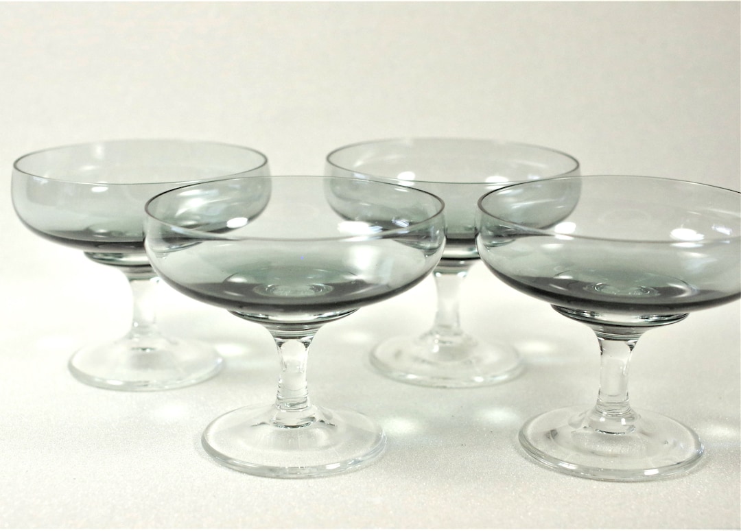 Per Lüttken for Holmegaard Denmark Set of 4 Champagne Coupes "atlantic ...