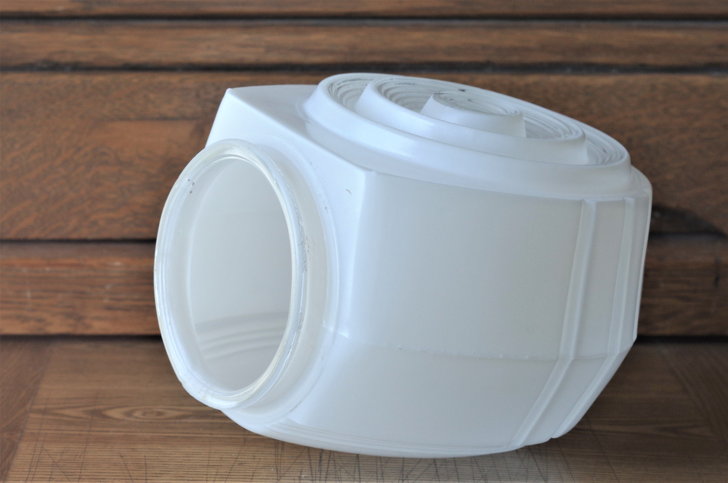 White and Clear Glass Light Cover, Round Glass Wall Sconce Lamp Shade ...