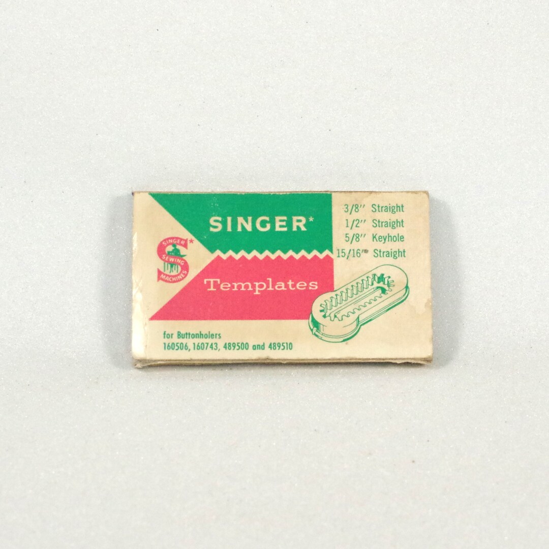Singer Buttonholer Templates for Buttonholers 160506, 160743, 489500 ...