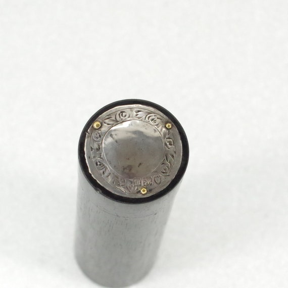 Antique Edwardian Hatpin Case Ebony and Sterling Silv… - Gem