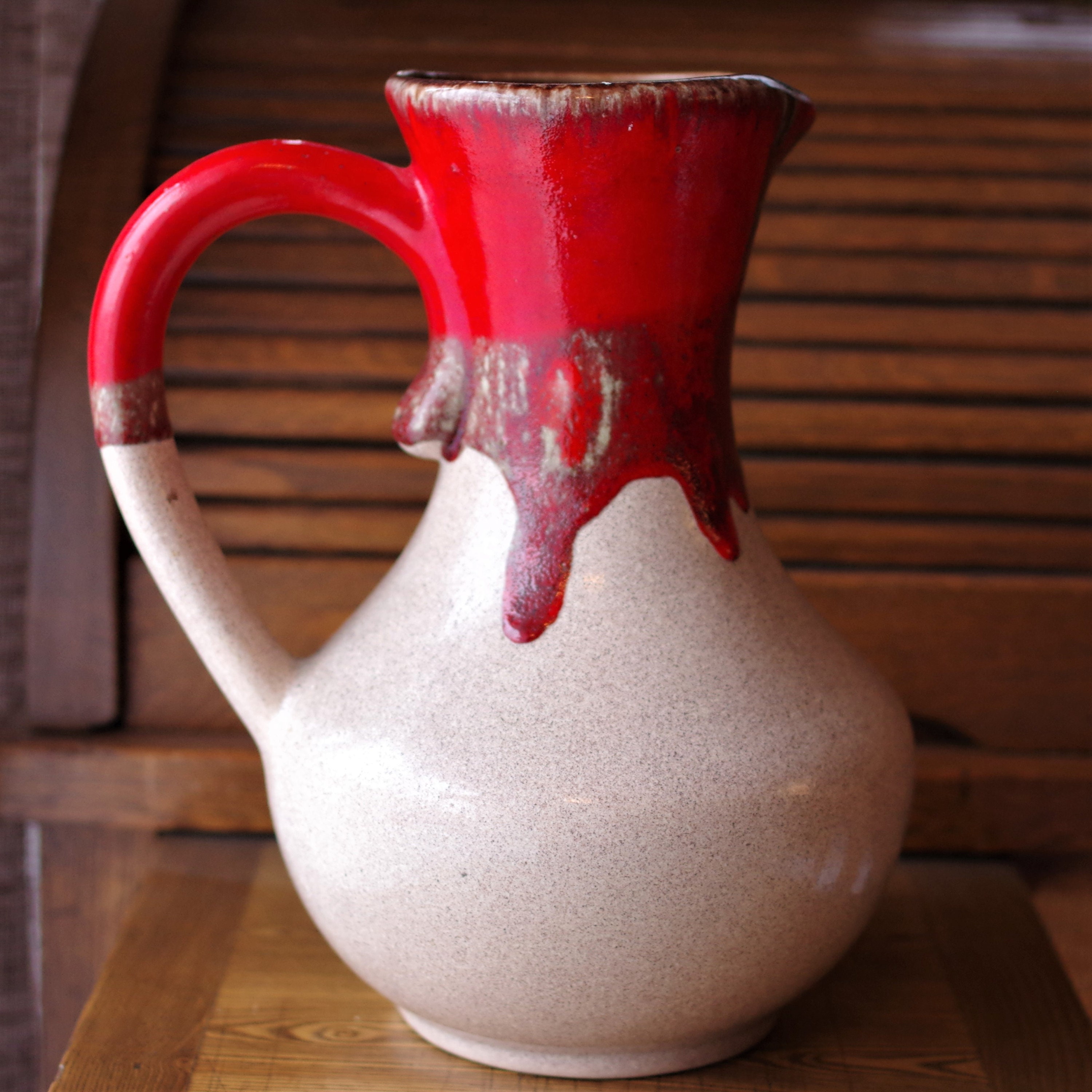 Fat Lava Pottery Large Pitcher Water Jug 12 Inches, Laurentian Pottery ...