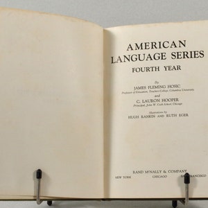 Vintage School Reader "american Language Series Fourth Year" by Hosic ...