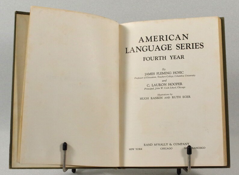 Vintage School Reader "american Language Series Fourth Year" by Hosic ...