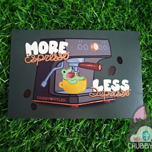 More Espresso Less Depresso Espresso Machine Frog Cute Mini Print ...