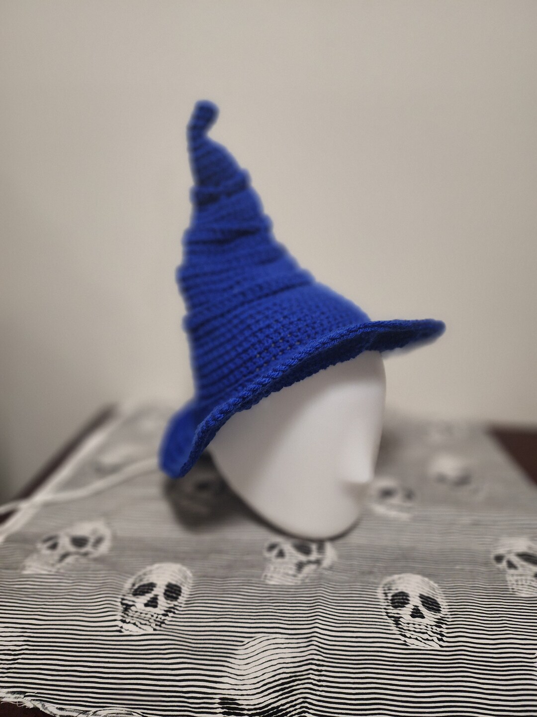 Crochet Witch Hat Wire Rim Blue - Etsy