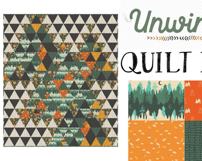 Misty Mountains Quilt Kit and Pattern in Sunset by Patchwork and ...