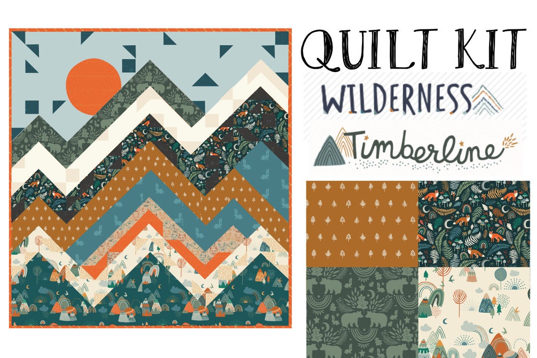 Wilderness Quilt Kit in Timberline by Art Gallery Fabrics Mountains ...
