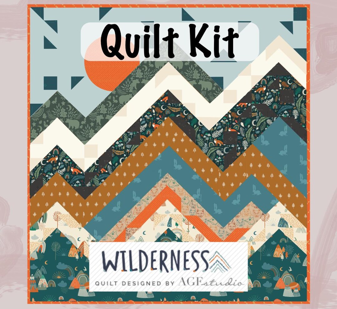 Wilderness Quilt Kit in Timberline by Art Gallery Fabrics - Mountains ...