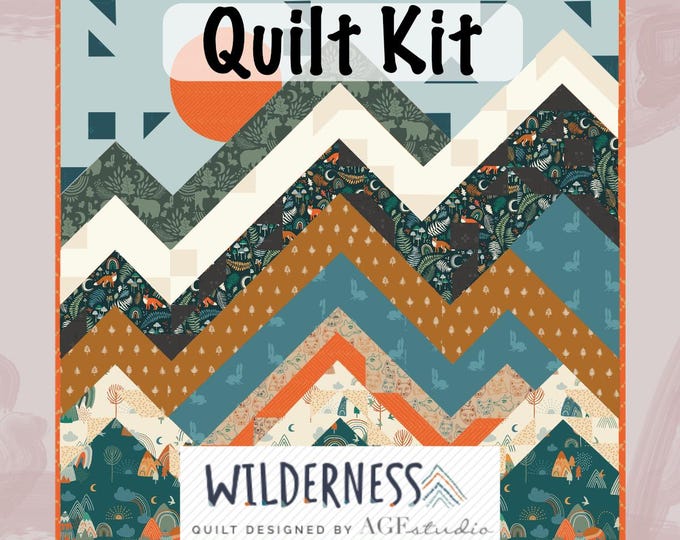 Wilderness Quilt Kit in Timberline by Art Gallery Fabrics - Mountains ...