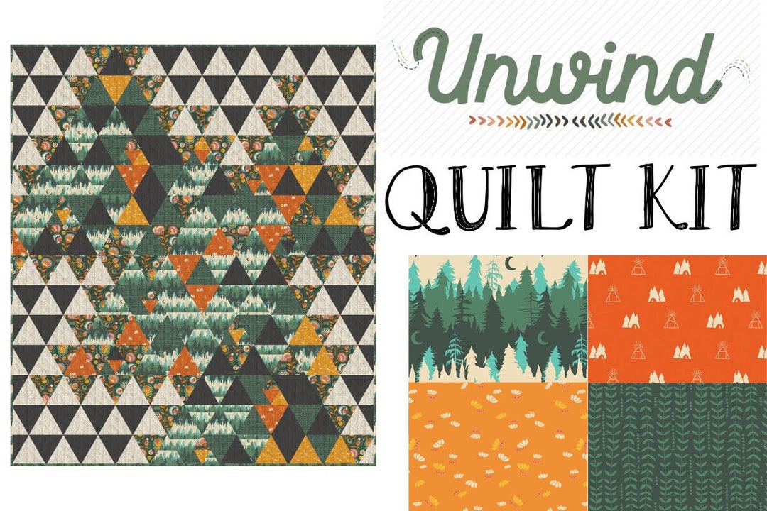 Unwind Quilt Kit in Lakelife by Art Gallery Fabrics Mountains Range ...