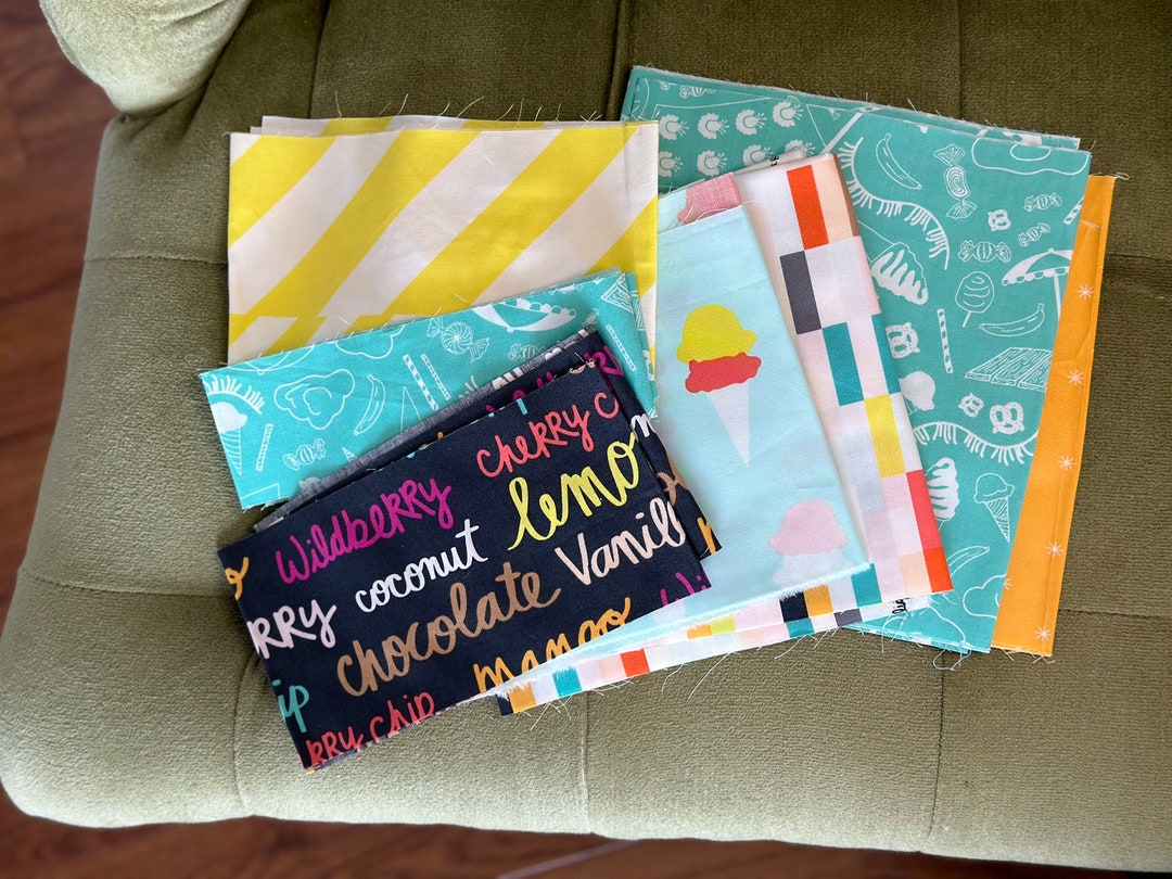 I Scream, You Scream Fabric Scrap Bundle - One Yard Remnant Quilting ...