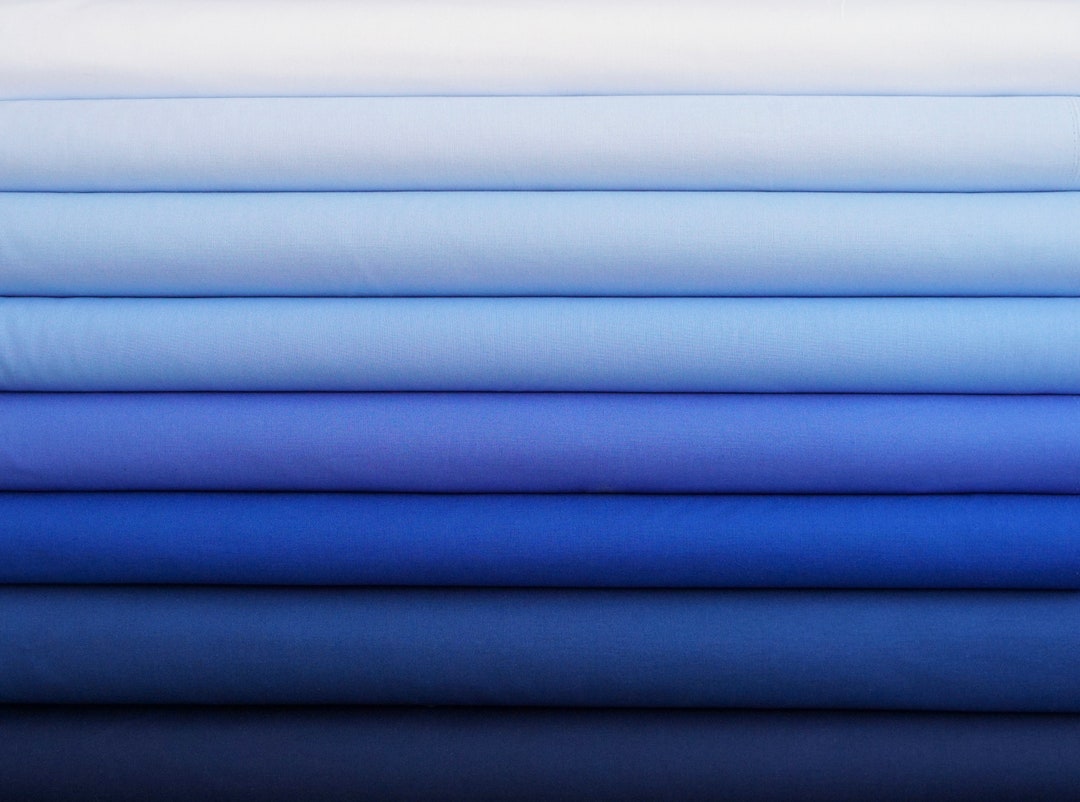 Kona Cotton Blue Bundle by Robert Kaufman Solid Blue Fabric Quilting ...