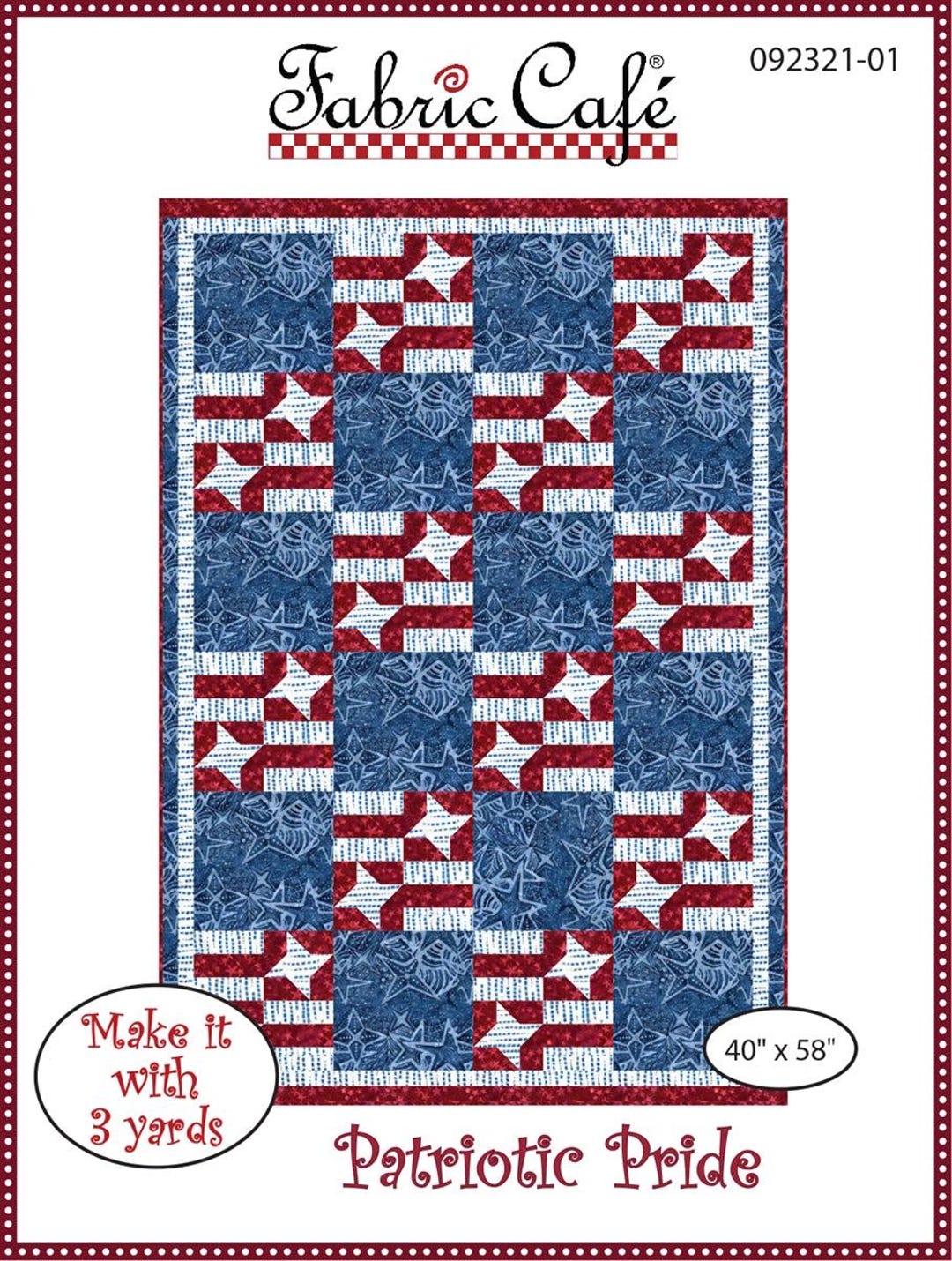 Patriotic Pride Quilt Pattern by Fabric Cafe | Beginner Sewing ...