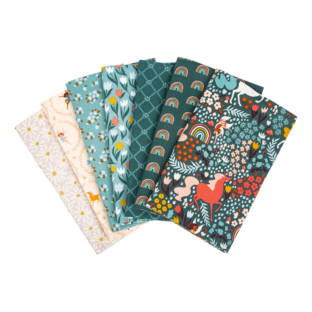 Fairy Dust One Yard Bundle Jade by Ashley Collett Design From Riley ...