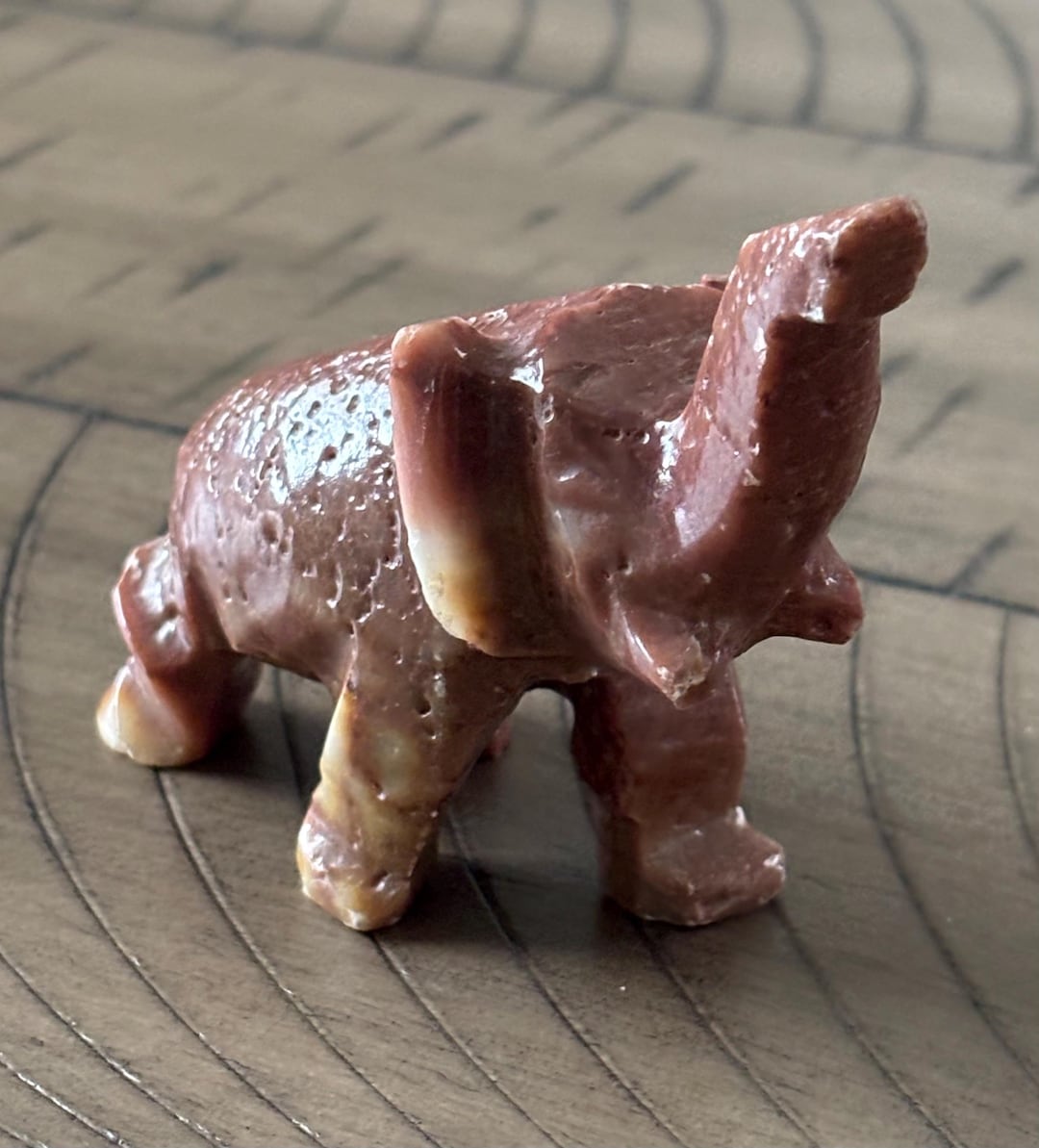Vintage Red Brown Soapstone Elephant Hand Sculpted - Etsy